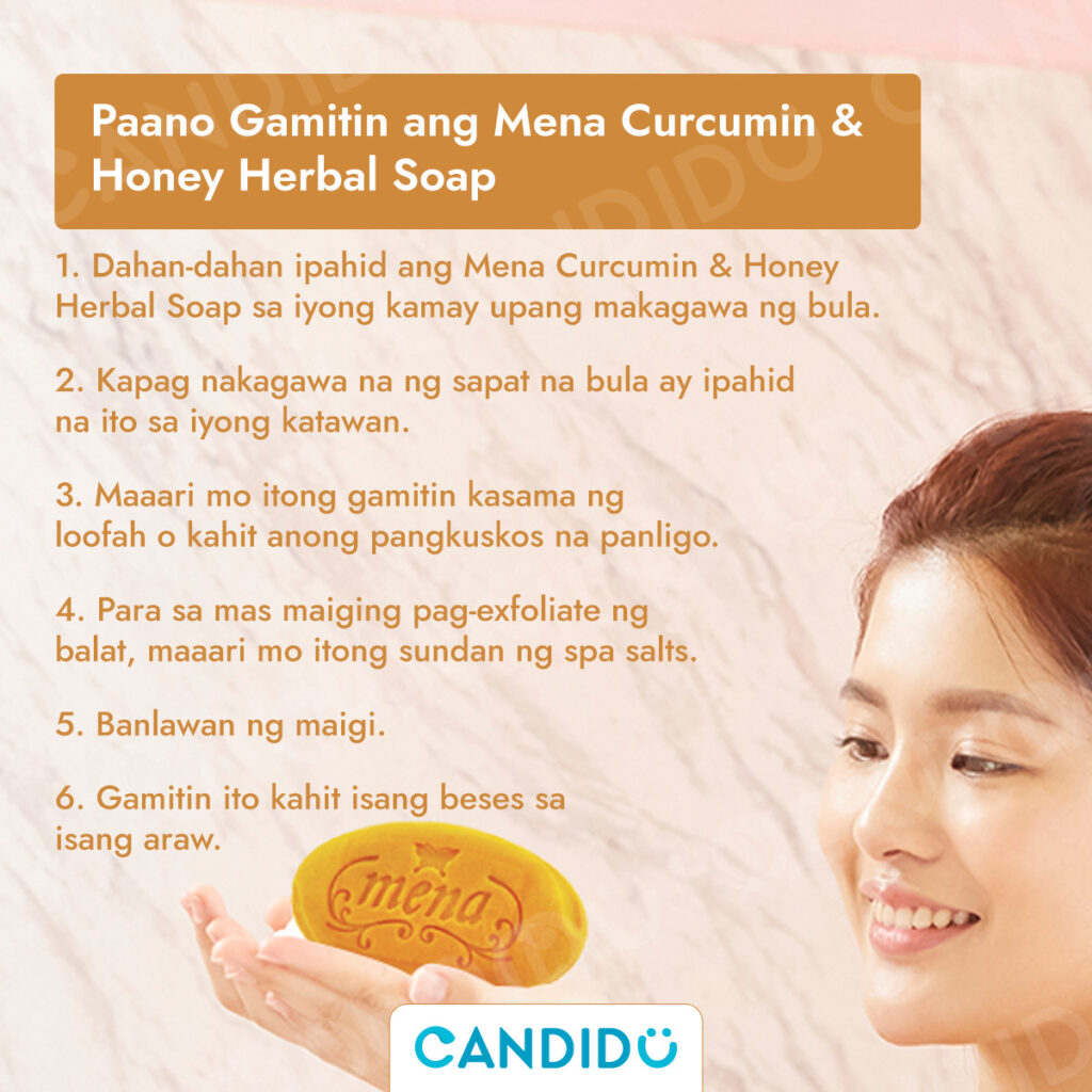 Mena Curcumin and Honey Herbal Soap with Scrub - CandidU